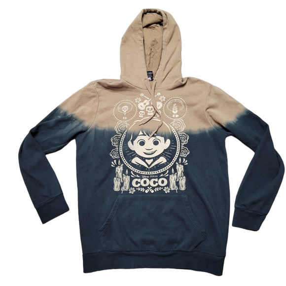 Disney | Tops | Disney Pixar Coco Womens Dipdye Hoodie Hooded ...